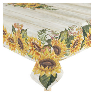 Laural Home Sunflower Day 70" X 120" Tablecloth, 70" X 120" - Farmhouse ...