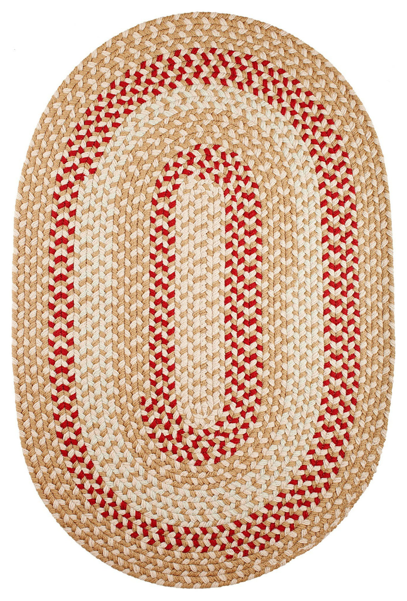 Homespun Kitchen Easy Clean Braided Rug, 7'x9' Oval - Contemporary ...