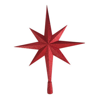 40" Red Star Tree Topper - Contemporary - Christmas Ornaments - by ...