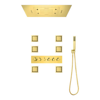 LED Mist Shower System, Jetted Body Sprays - Contemporary - Showerheads ...