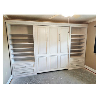 Traditional 6 Raised Panels Murphy Wall Bed Built-In Wall-to-Wall with ...