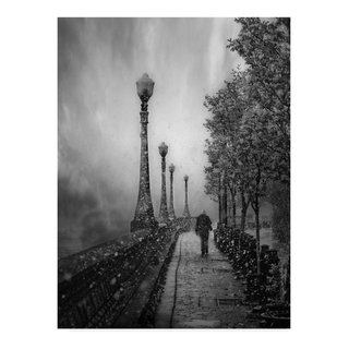 David Senechal Photography 'Spring Snow Path' Canvas Art, 19"x14 ...