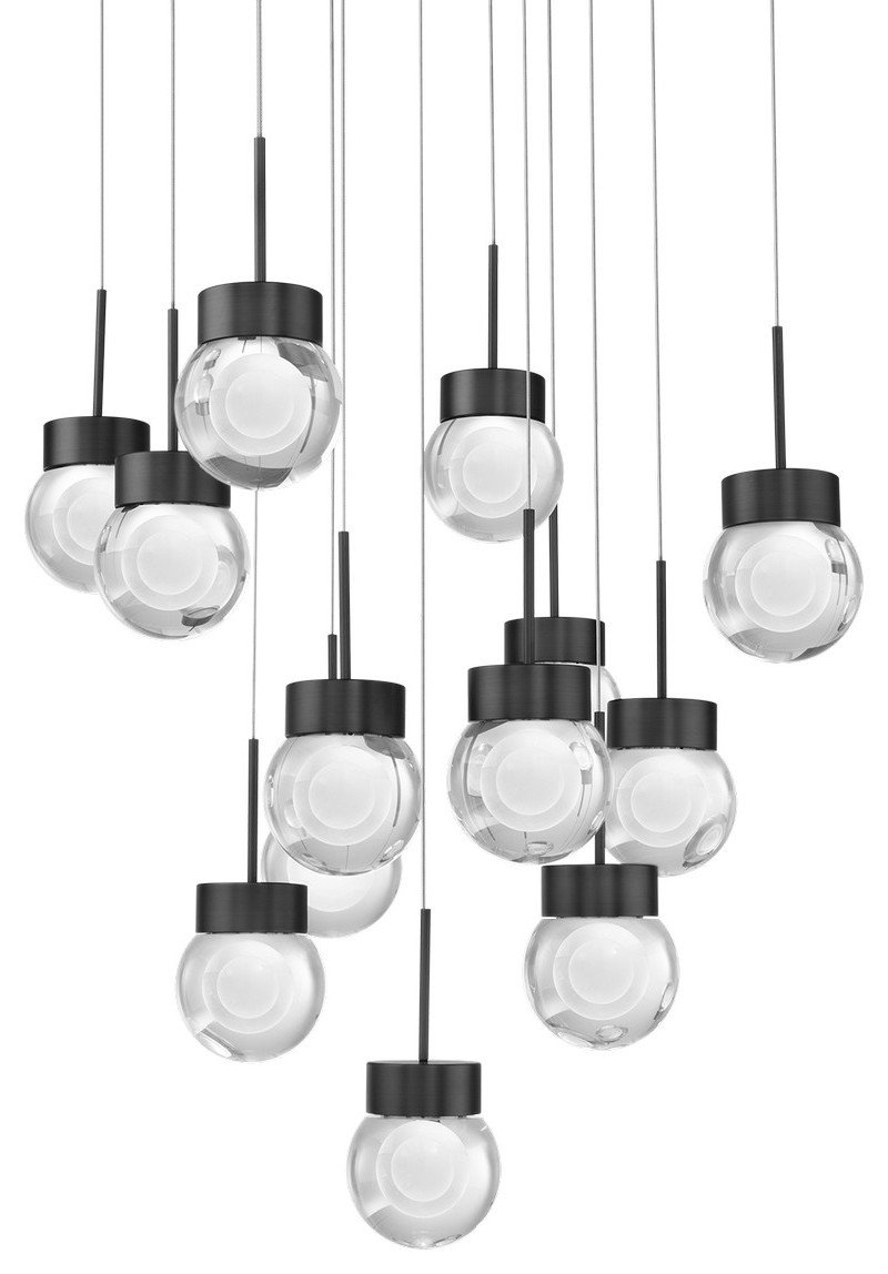 Double Bubble LED Pendant in Black - Contemporary - Chandeliers - by ...