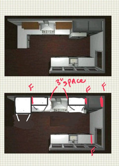 Refrigerator Location/kitchen layout help