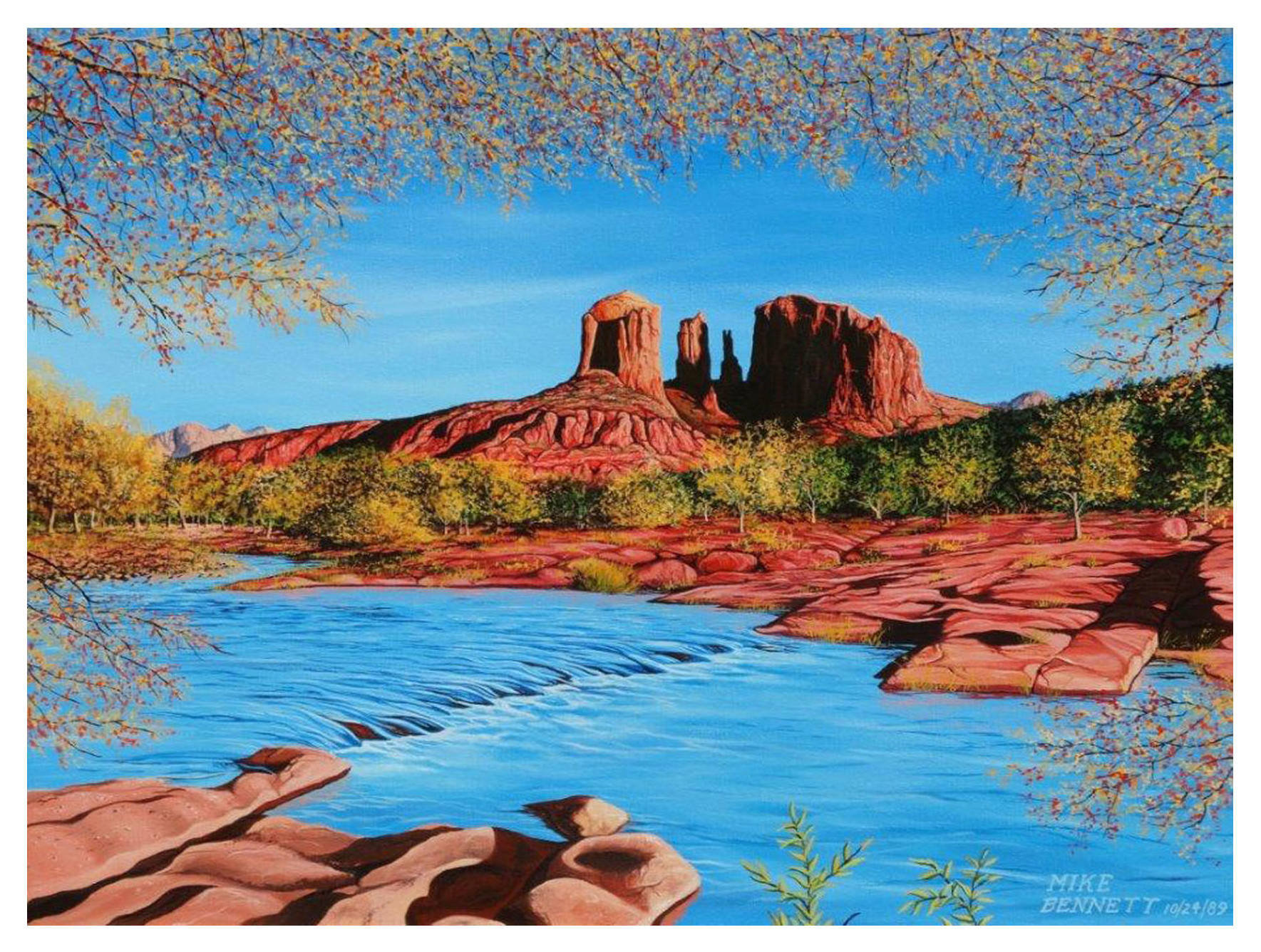 Mike Bennett Cathedral Rock Art Print, 9"x12" - Contemporary - Fine Art ...