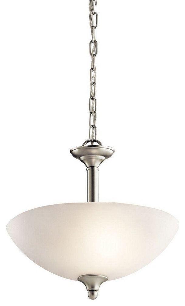 2 Light Contemporary Minimalist Inverted Pendant Light Fixture Satin ...