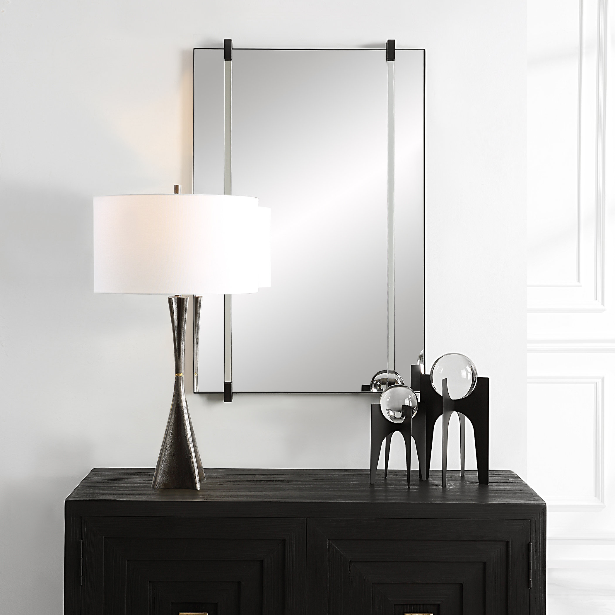 Uttermost Ladonna Rods Mirror, Matte Black, 9937 - Contemporary - Wall Mirrors - by Uttermost ...