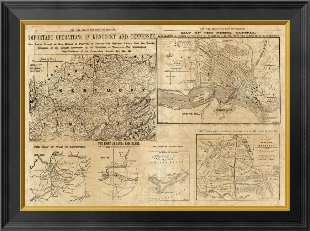 "Important Operations in Kentucky and Tennessee, 1861" by E.S. Hall ...