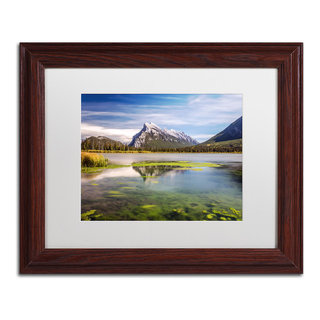 Pierre Leclerc 'Mount Rundle Banff' Matted Framed Art, 14"x11 ...
