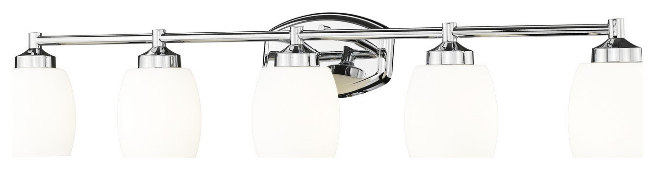 Kendrick 5-Light Vanity, Chrome - Transitional - Bathroom Vanity ...