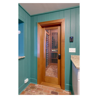 Secret passageway wine cellar. Basement layout with all mahogany ...