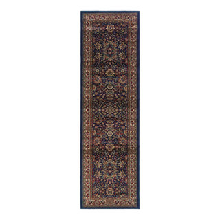 Aiden Traditional Vintage Inspired Blue/Red Rug, Runner 2'3"x7'9 ...