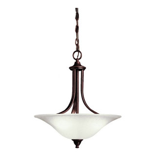 3 Light Contemporary Decorative Inverted Pendant Light Fixture Etched ...