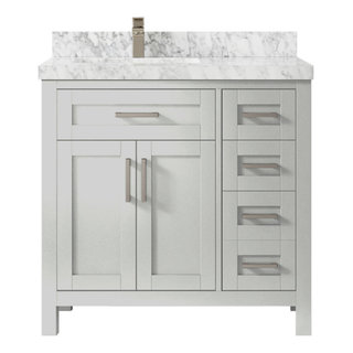 Cambridge 36" Left Offset Bath Vanity, 36" Left Offset - Transitional ...