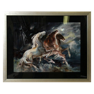 Lumen Martin Winter, Lightning, Watercolor Painting - Contemporary ...
