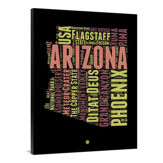 "Arizona Word Cloud 1" Fine Art Print, 36" x 48" - Modern - Prints And ...