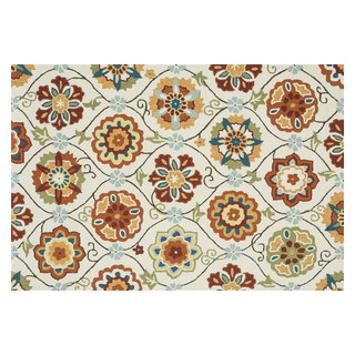 Loloi Summerton Ivory/Floral Rug 2'0"x5'0", 2'3" X 3'9" - Mediterranean ...
