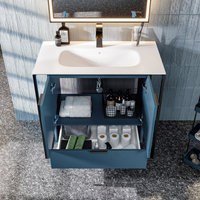 Eviva Moma 32" Teal Bathroom Vanity With Black Metallic Legs ...
