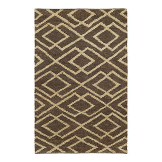 Classic Home Soumak Aura Chocolate/Bleach Rug, 8'x10' - Beach Style ...