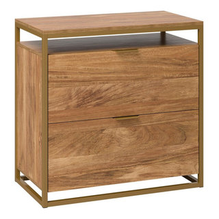 Pemberly Row Engineered Wood File Cabinet in Sindoori Mango/Brown ...