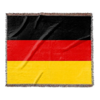 "Germany Flag" Woven Blanket, 60"x50" - Contemporary - Blankets - by ...