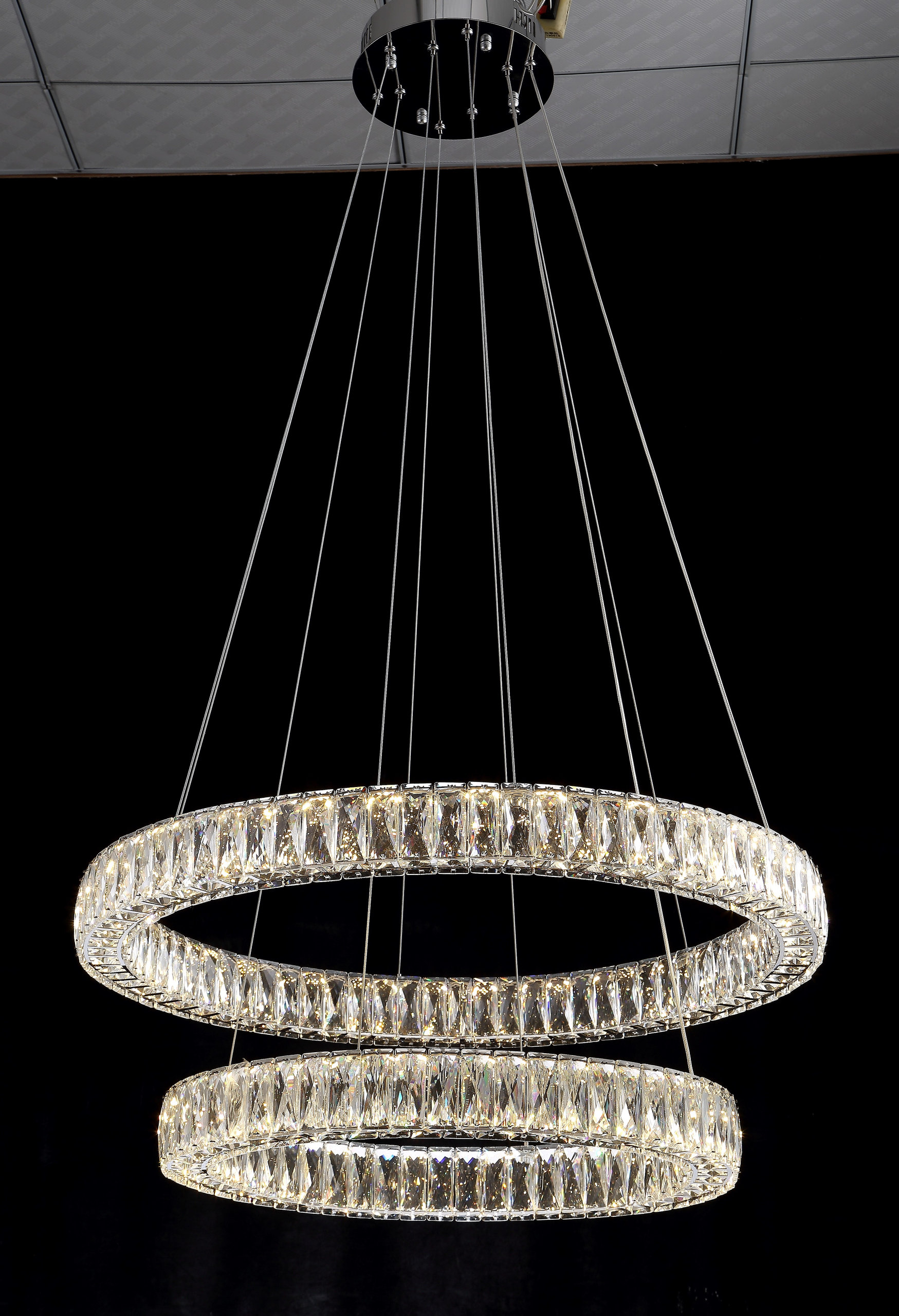 Beautiful Things Lighting Double Ring LED Crystal Chandelier BTL006 ...