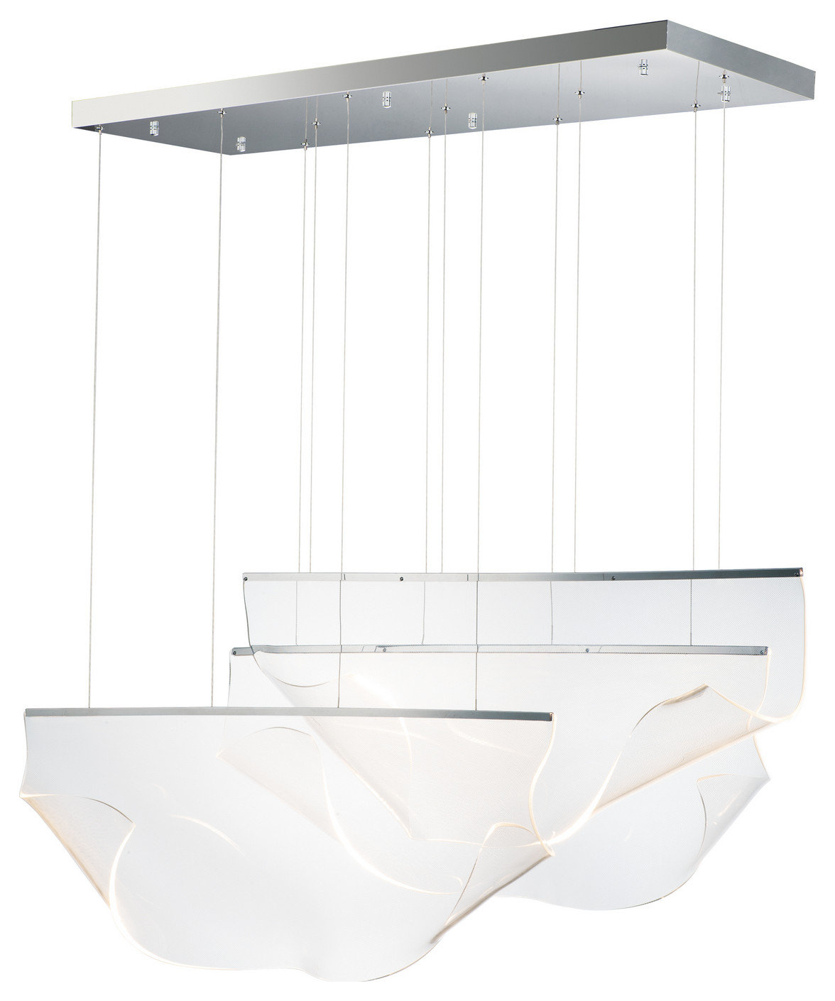 Rinkle 3-Light LED Pendant, Polished Chrome - Contemporary - Pendant ...