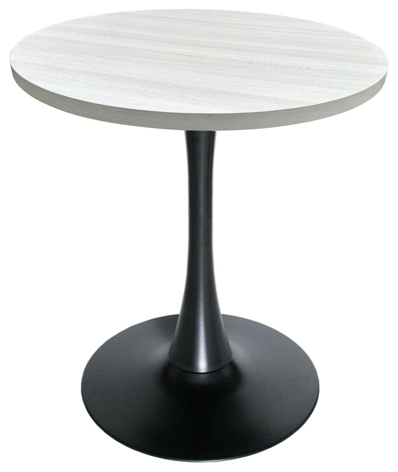 Bristol Dining table, Black Base with 27 Round Light Natural MDF top ...