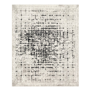 Karastan Flux Screen Alabaster Area Rug, 2'4"x7'10" - Contemporary ...