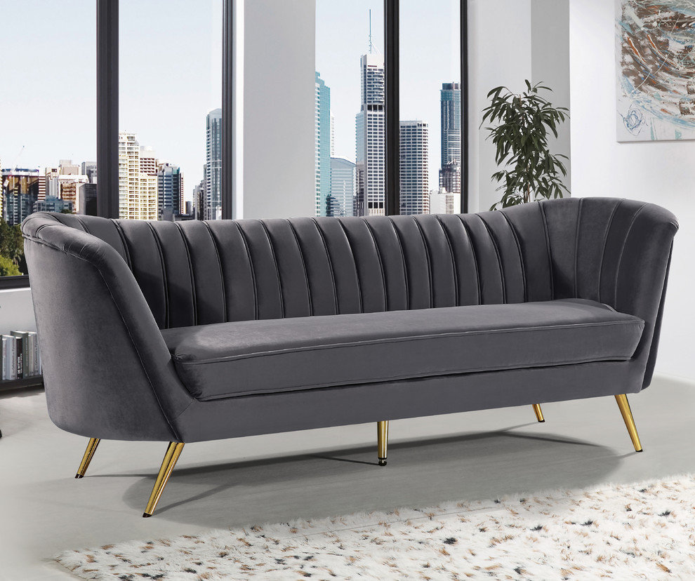 Margo Velvet Upholstered Set - Midcentury - Sofas - by Meridian ...