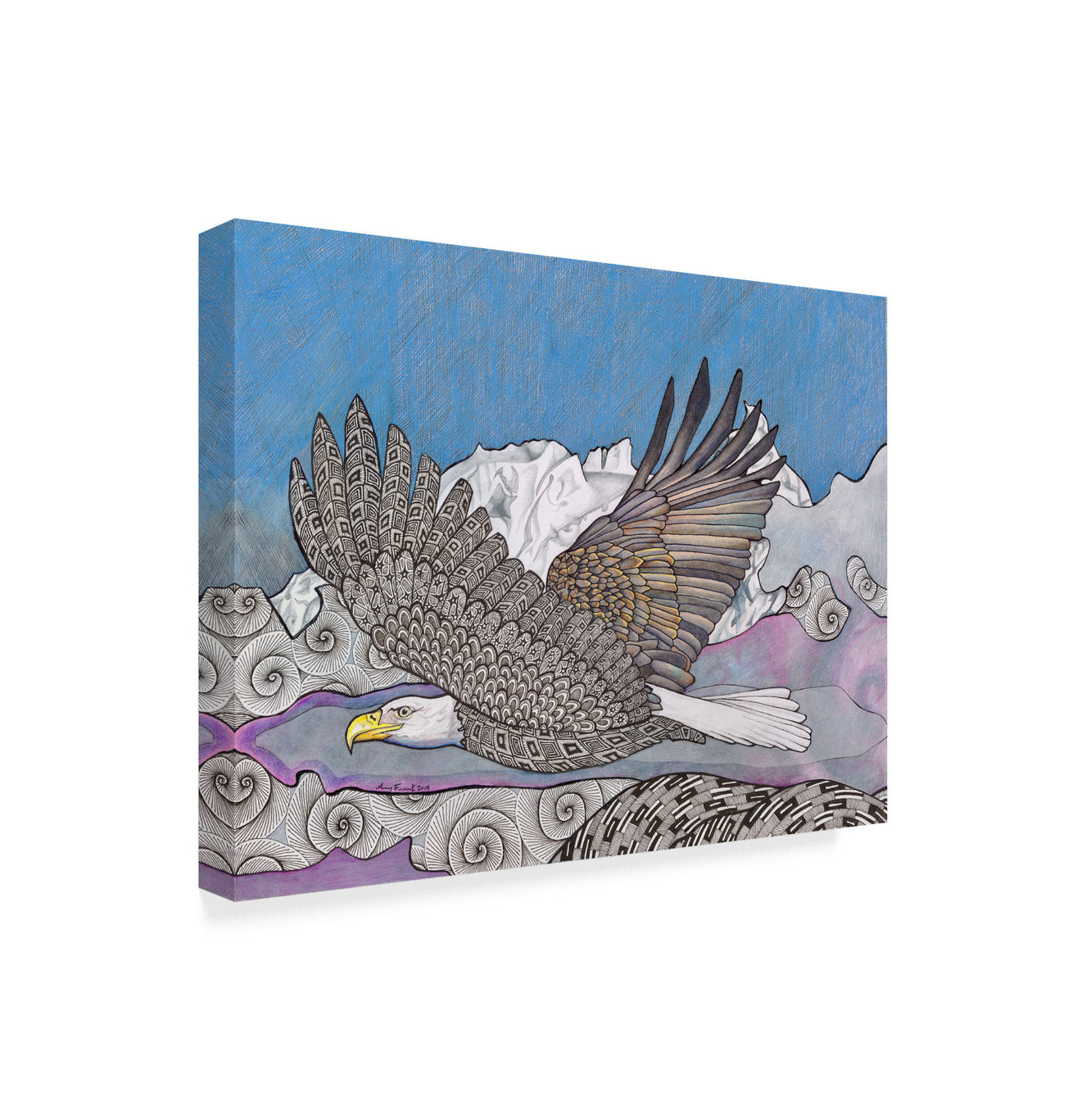Amy Frank 'Flight Of The Eagle Left' Canvas Art, 24"x32" - Rustic ...