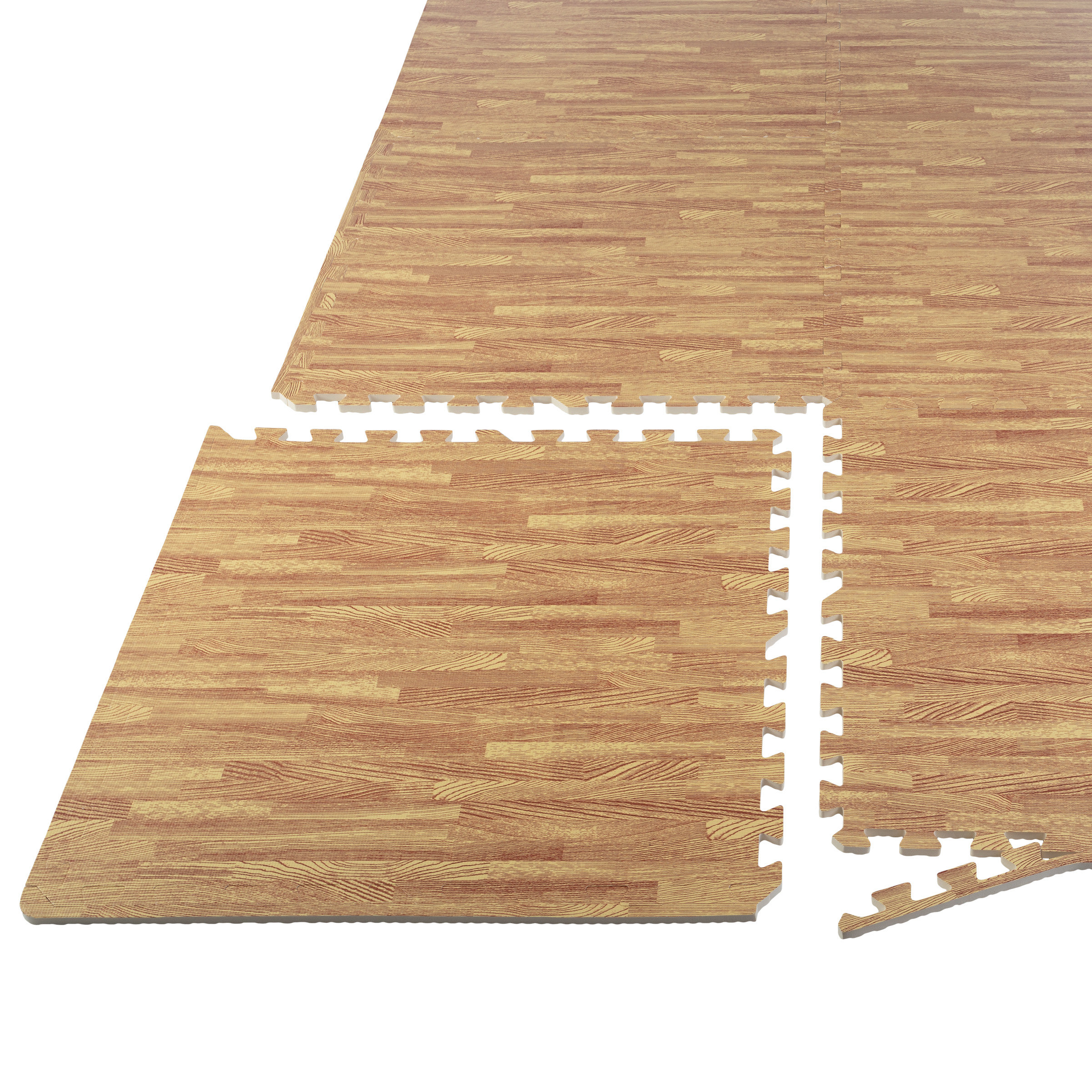EVA Foam Floor Tiles 24 SQFT Woodgrain Mats for Floor Interlocking Foam ...