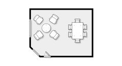 How to incorporate seating area in dining room