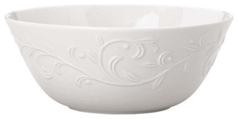 Lenox Opal Innocence Carved White Porcelain All Purpose Bowl ...