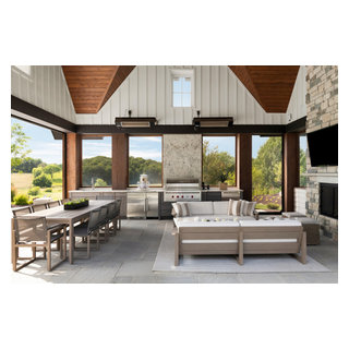 Mountain Modern Estate - Rustic - Patio - Minneapolis - by Lenox House ...