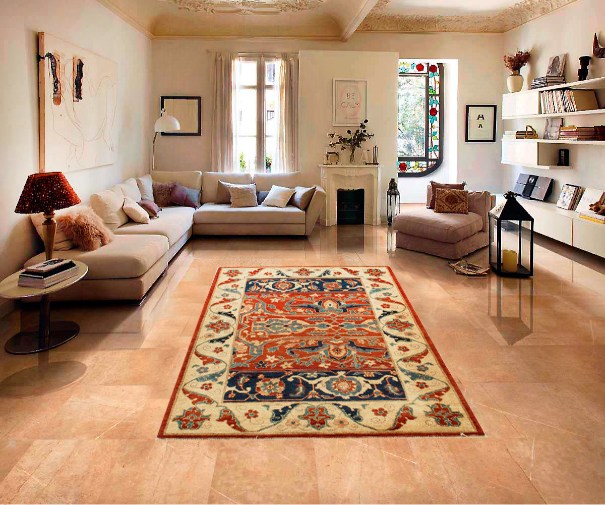 Rust Persian Bidjar Design 3'x5' - Mediterranean - Area Rugs - by ...