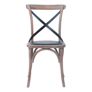 Hillenbrand Cross Back Side Dining Chair, Set of 2 - Farmhouse - Dining ...