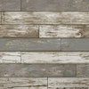 Beige Scrap Wood Peel and Stick Wallpaper, Bolt - Beach Style ...