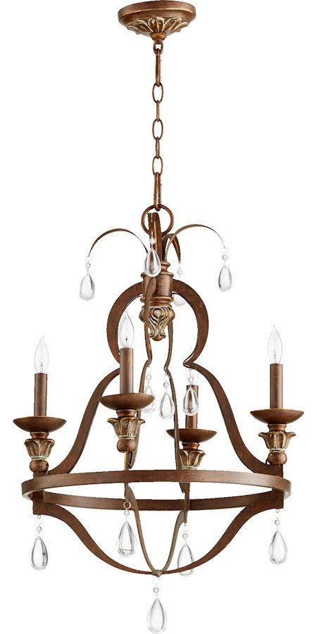 Quorum Venice 4 Light Chandelier, Vintage Copper - Traditional ...