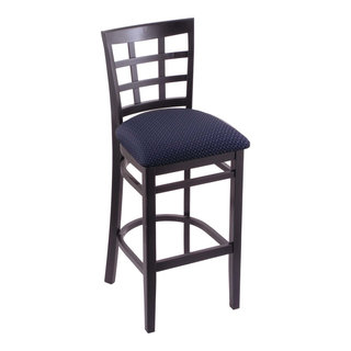 Holland Bar Stool, 3130 25 Stool, Black Finish, Axis Denim Seat, 21"x17 ...