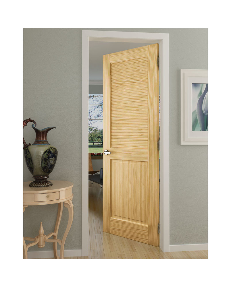 Classic Louver/Panel Passage Door Unfinished, 18"x80"x1.375", 36" x 80 ...