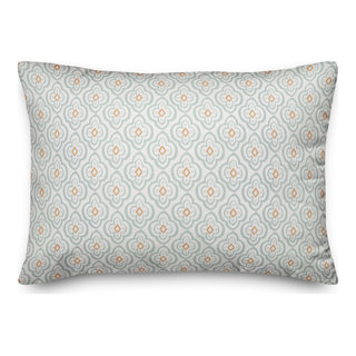 Blue Quatre on White 20x14 Spun Poly Pillow, 20x14 - Mediterranean ...