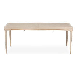 Aico Amini Malibu Crest Rectangular Leg Dining Table in Blush ...