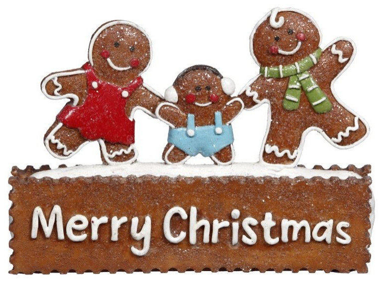Mark Roberts 2021 Gingerbread Family 7x5" - Contemporary - Holiday ...