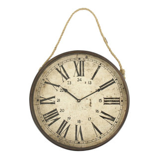 Bale Clock, Antique Gray - Beach Style - Wall Clocks - by Nook ...