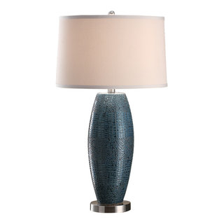Melrose Blue Table Lamp - Transitional - Table Lamps - by Crestview ...