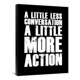 "A Little More Action Poster Black" Fine Art Print, 24" x 32" - Modern ...