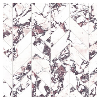 Touche Chevron Rubis Porcelain Floor/Wall Tile - Contemporary - Wall ...