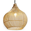 Rattan Drop Pendant Lantern - Tropical - Pendant Lighting - by Design ...