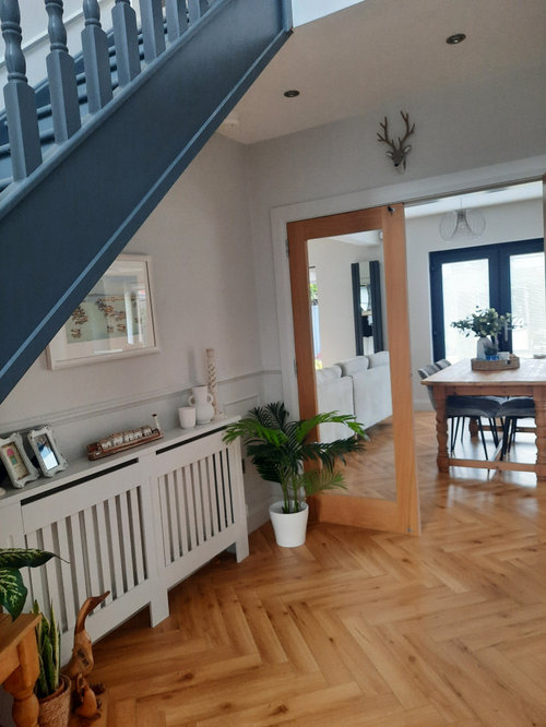 Mirror ideas for double height hallway | Houzz UK